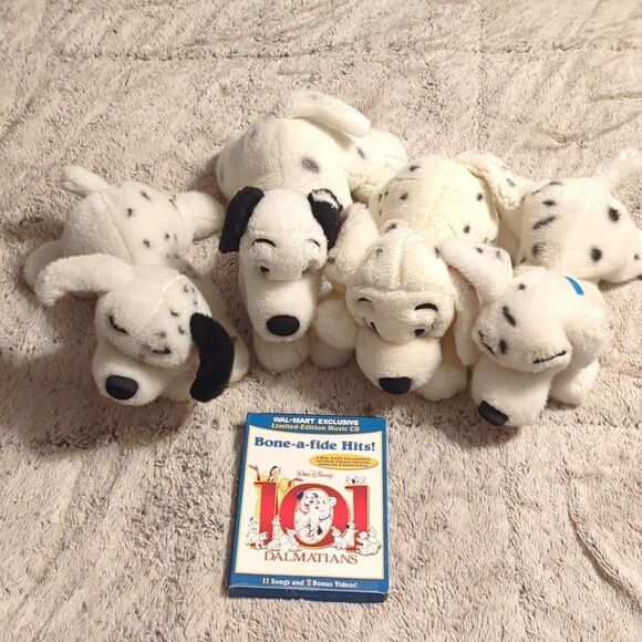 Disney | Toys | 4 Disney 1 Dalmatians Plushlot Dogs Pups Fidget Penny ...
